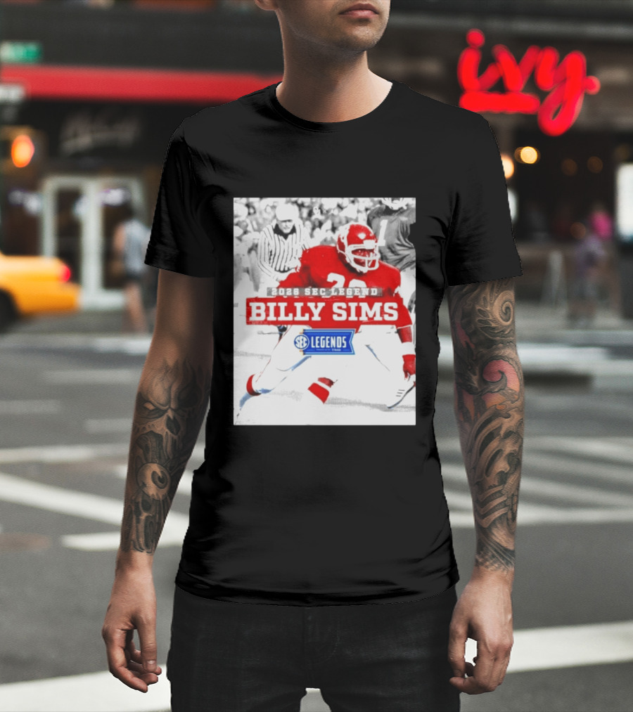 2026 SEC Legend Billy Sims Oklahoma Sooners Football T-Shirt