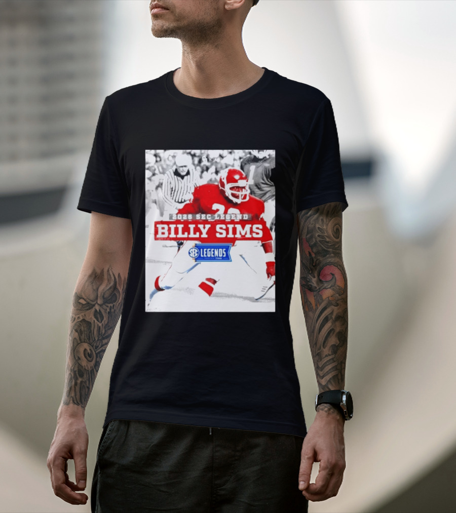 2026 SEC Legend Billy Sims Oklahoma Sooners Football T-Shirt