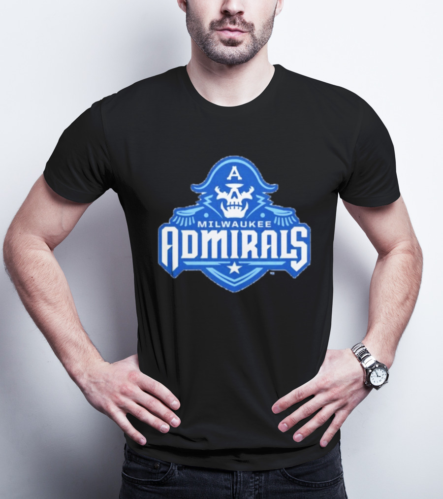 Milwaukee Admirals AHL Hockey Team Spooky Skeleton T-Shirt