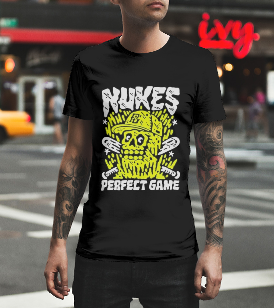 Nukes PC Skull Baseball Perfect Game T-Shirt