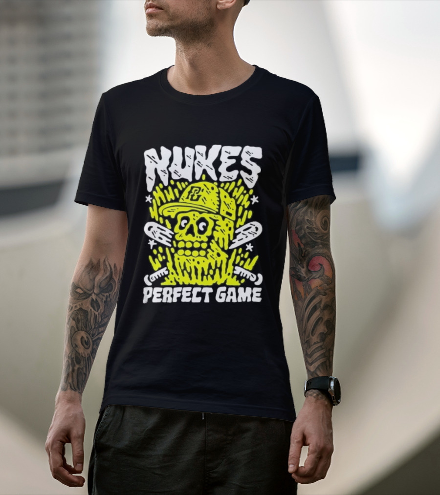 Nukes PC Skull Baseball Perfect Game T-Shirt