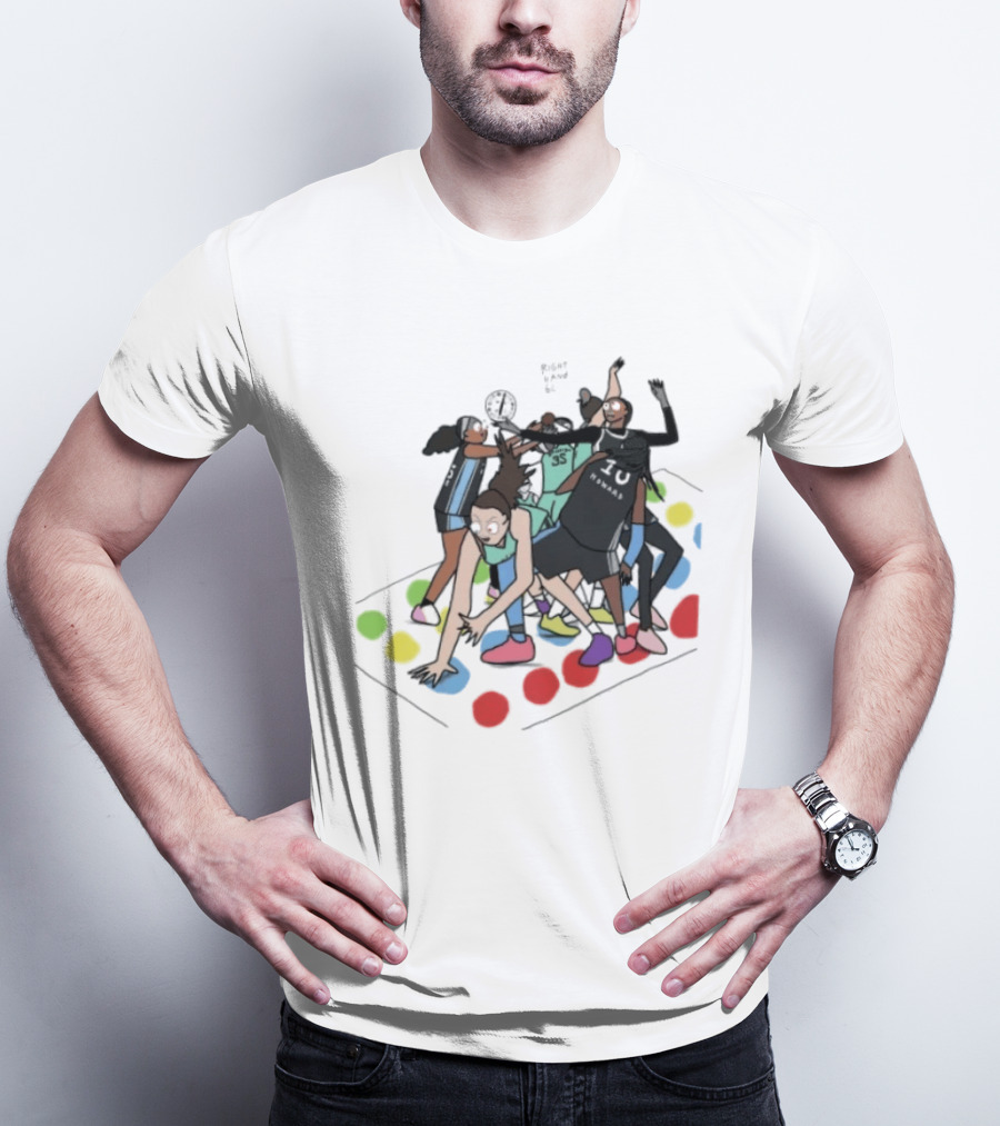 Brooklyn 35 Howard 10 Atlanta Dream Vs NY Liberty Twister Floor Game Competition T-Shirt