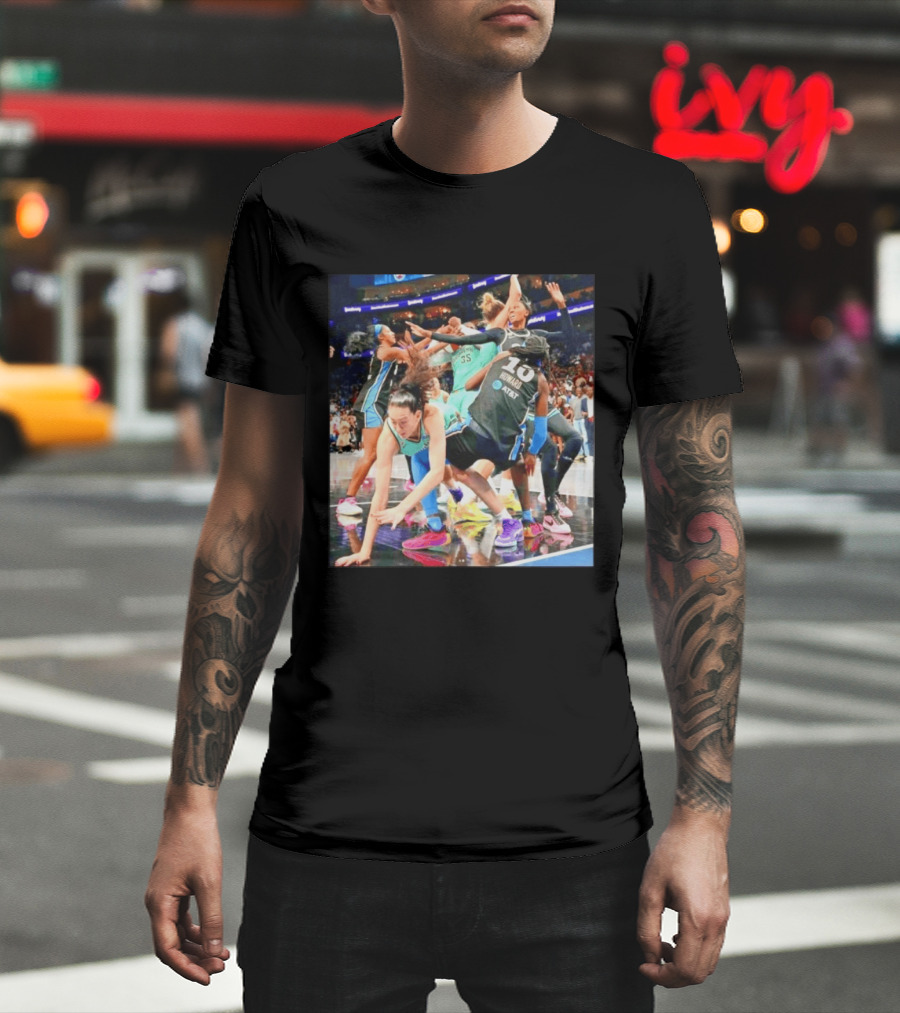 WNBA Action Howard 10 Brooklyn 35 AT&T Basketball Game T-Shirt