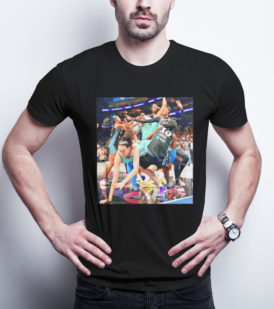 WNBA Action Howard 10 Brooklyn 35 AT&T Basketball Game T-Shirt