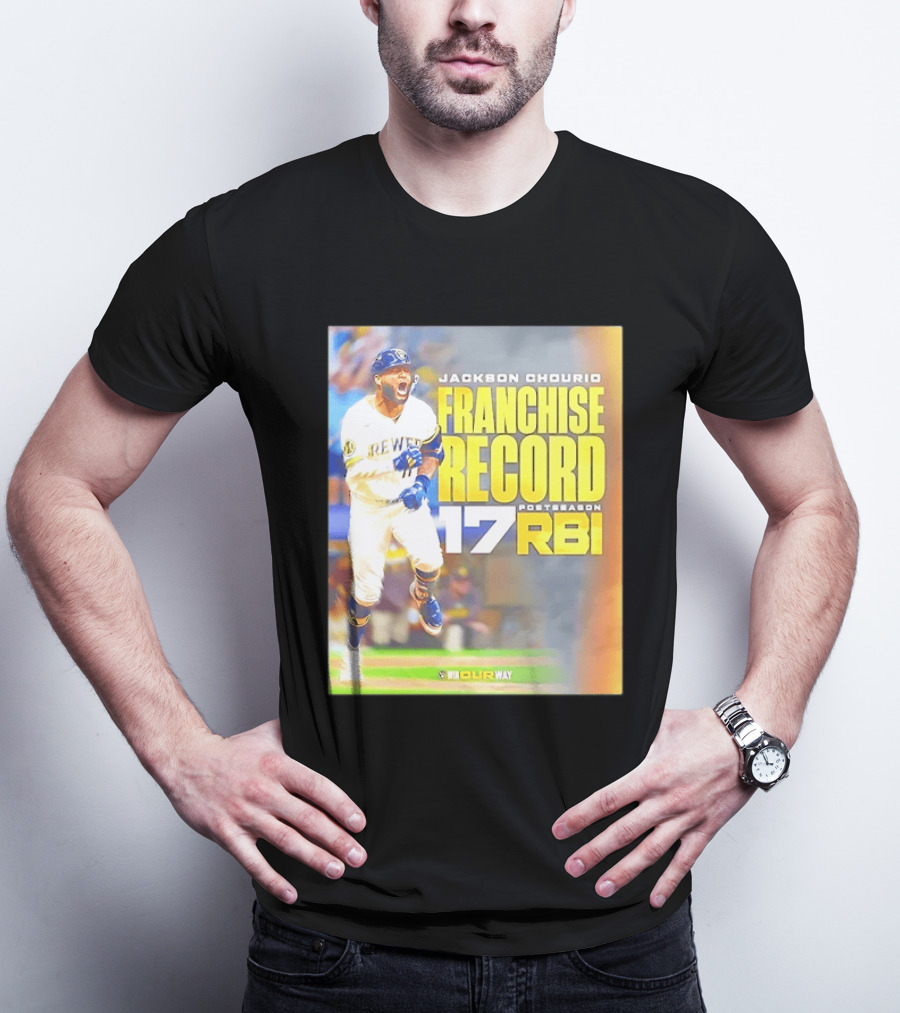 Jackson Chourio Franchise Record 17 RBI Postseason Milwaukee Brewers T-Shirt