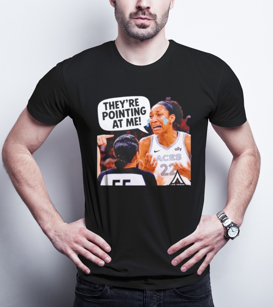 Las Vegas Aces No 22 They're Pointing At Me Meme T-Shirt