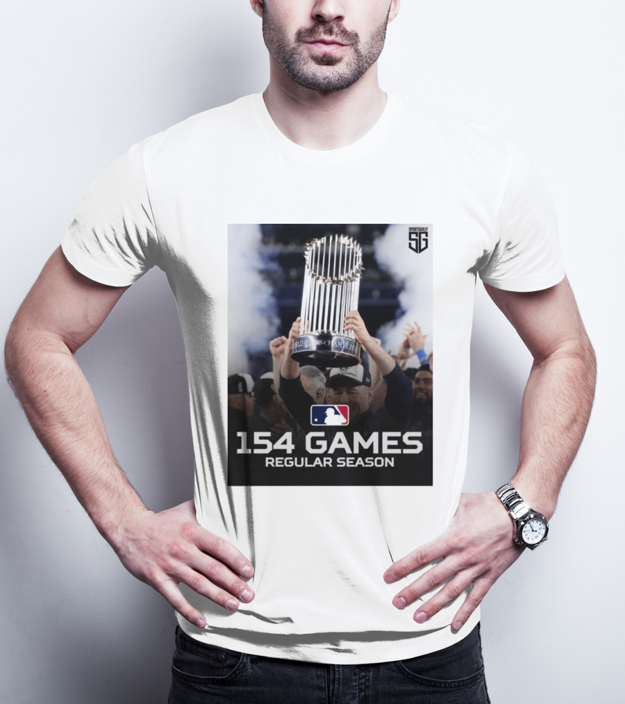 MLB 154 Games Regular Season World Series Champions Trophy T-Shirt