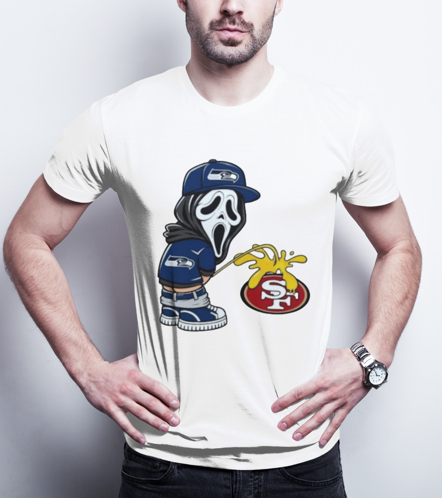 Seattle Seahawks Ghostface Fan Rivalry With San Francisco 49ers T-Shirt