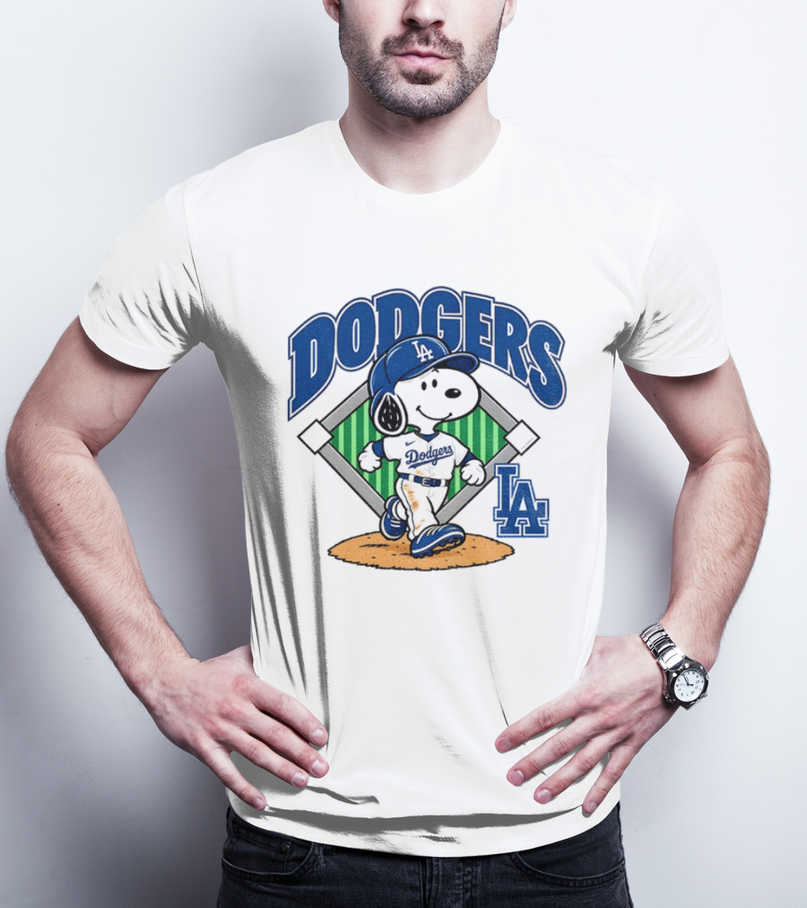 Snoopy Baseball Los Angeles Dodgers MLB Take October T-Shirt