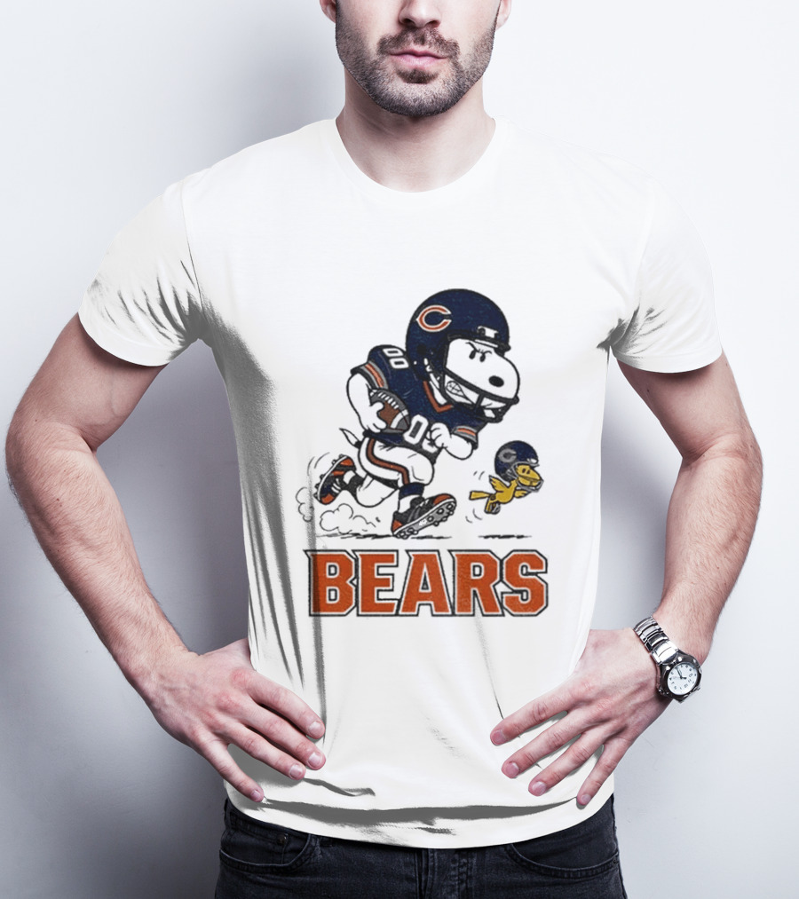 Chicago Bears Snoopy And Woodstock Football Team Fan T-Shirt