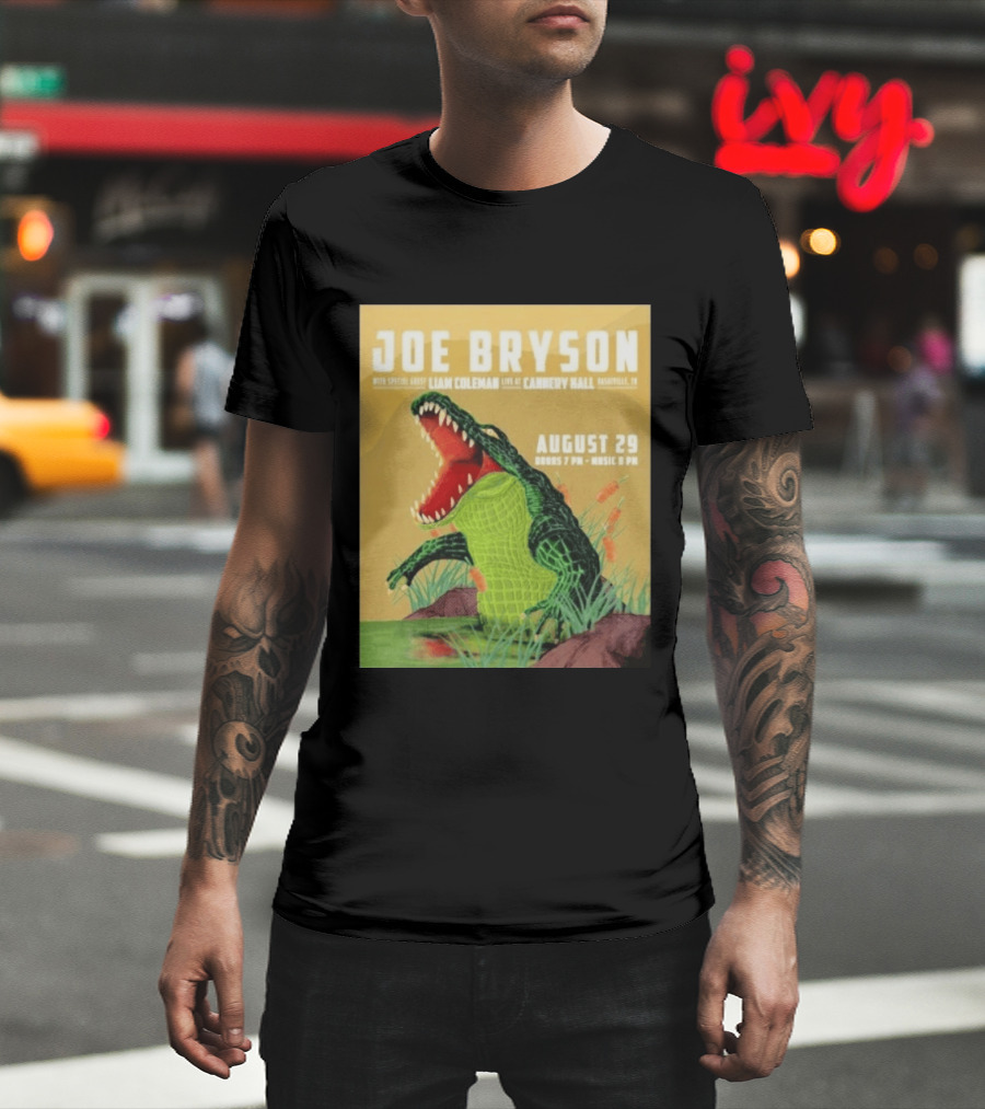 Joe Bryson With Special Guest Liam Coleman Live At Cannery Hall Nashville August 29 Crocodile T-Shirt