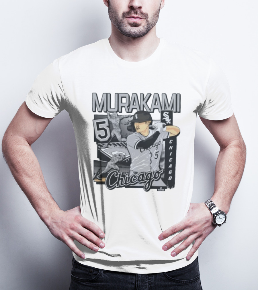 Murakami 5 Chicago White Sox Baseball Collage T-Shirt