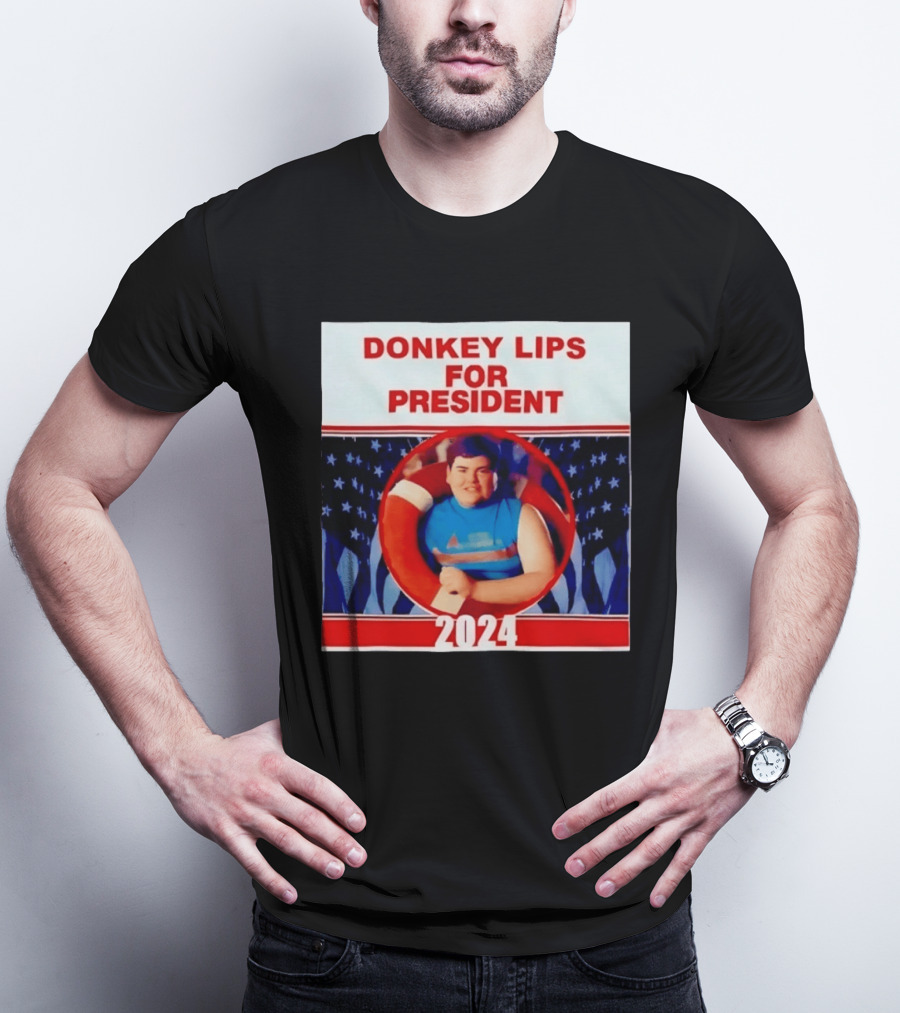 Donkey Lips For President 2024 Salute Your Shorts Campaign T-Shirt