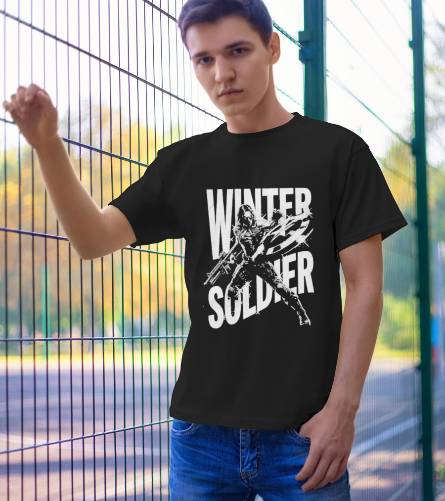 Winter Soldier Bucky Barnes Iconic Superhero T-Shirt