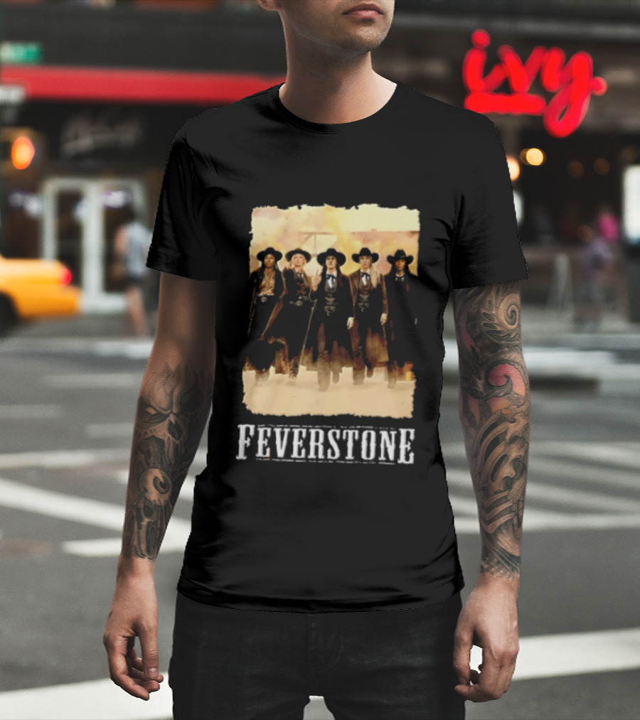 Feverstone Five Women Cowboy Outfits Walking T-Shirt