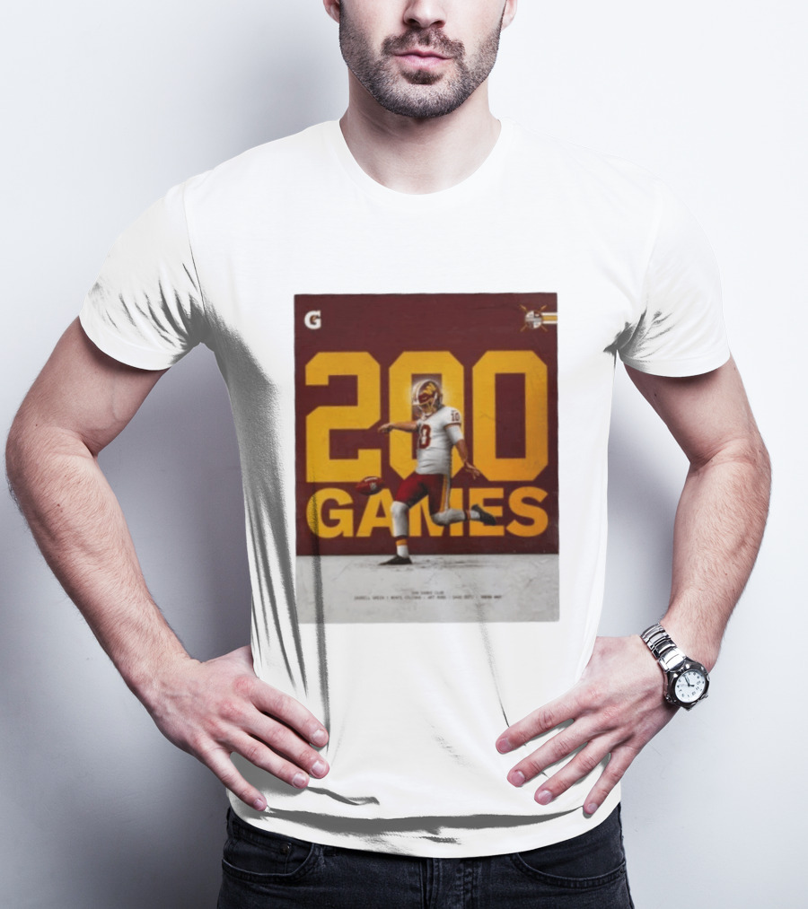 200 Games Tress Way 200 Games Club Washington Commanders T-Shirt