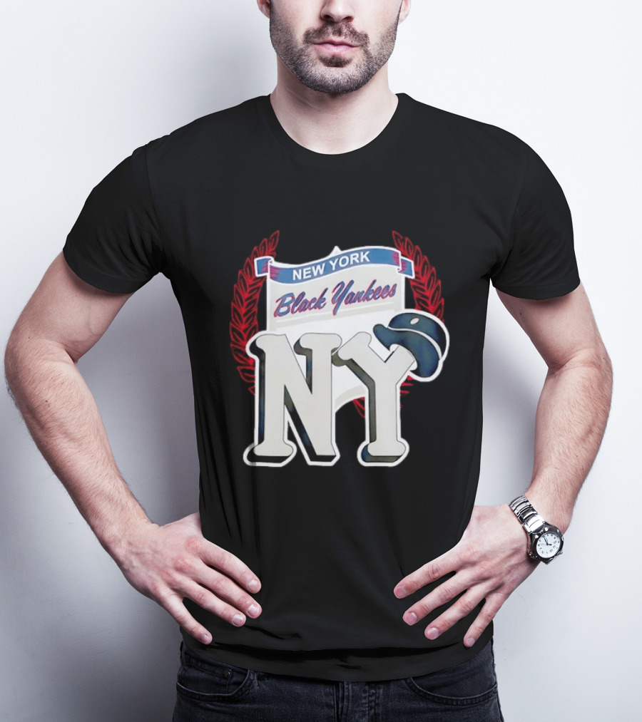 New York Black Yankees NY Negro Leagues History Emblem With Cap T-Shirt