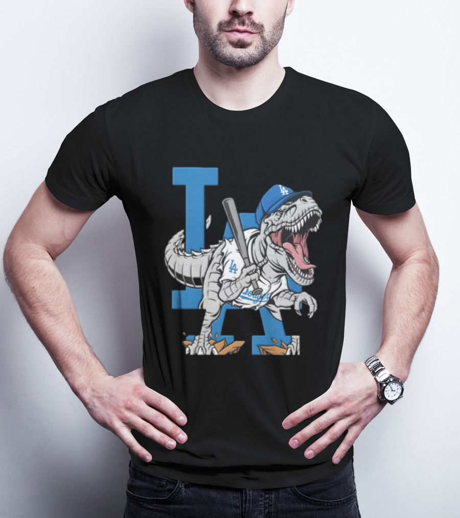Los Angeles Dodgers Dinosaur Collaboration With LA Baseball Team T-Shirt