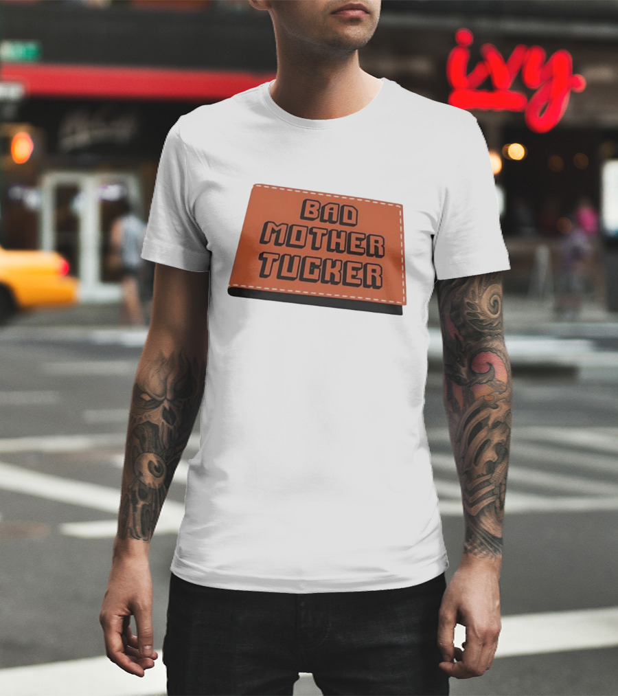 Bad Mother Tucker Bold Black Lettering Orange T-Shirt
