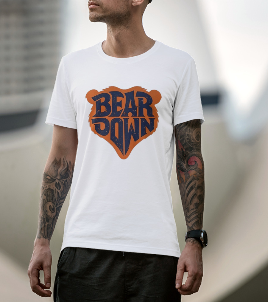 Chicago Bears Bear Down Distressed Vintage Sports Fan T-Shirt