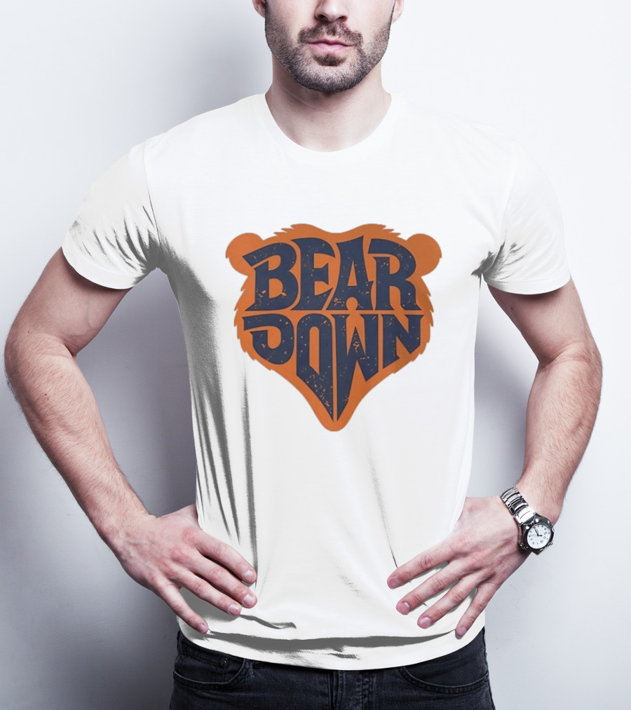 Chicago Bears Bear Down Distressed Vintage Sports Fan T-Shirt