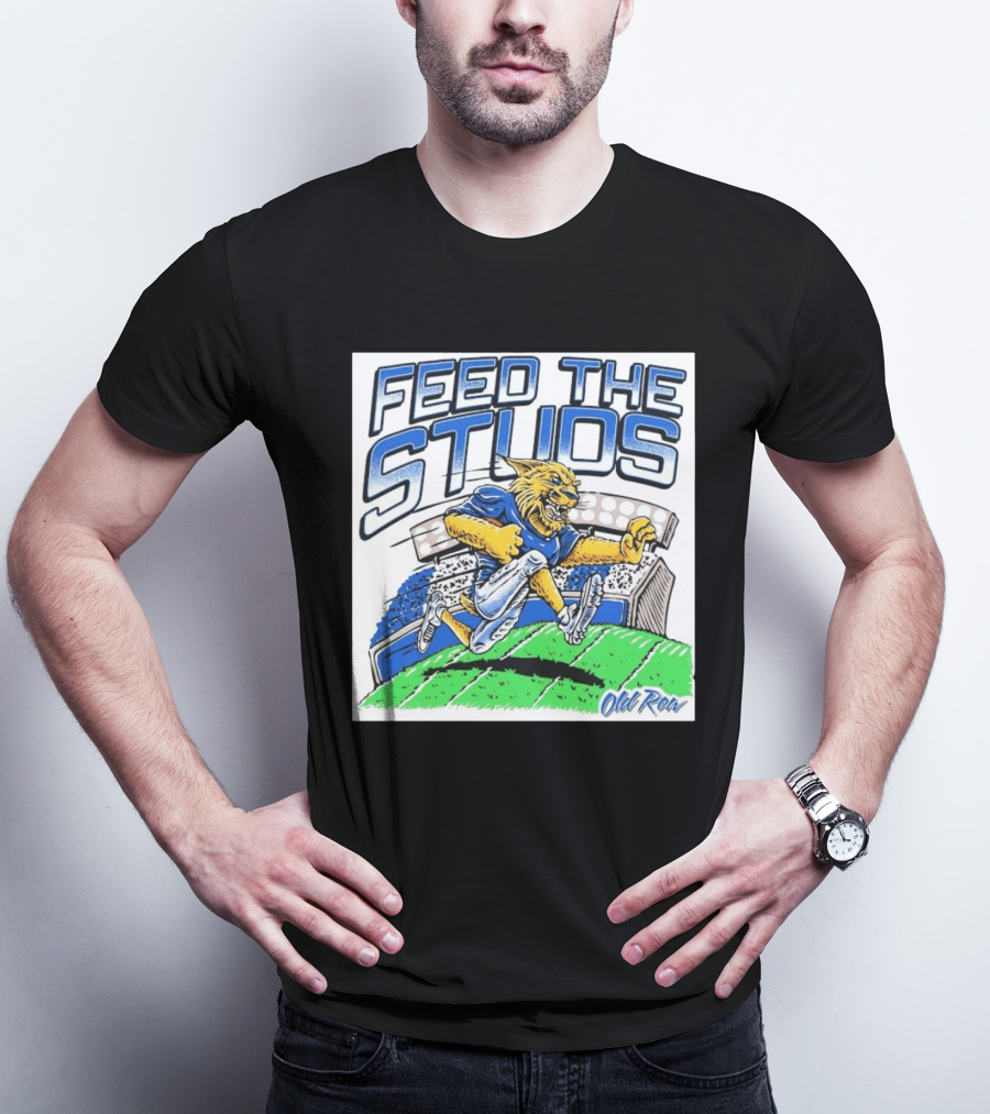 Feed The Studs Old Row Football Wildcat Stadium Run T-Shirt