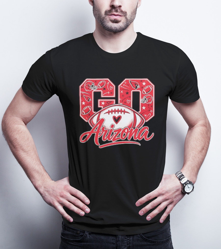 Arizona Cardinals Football Heart Go Fan Spirit T-Shirt