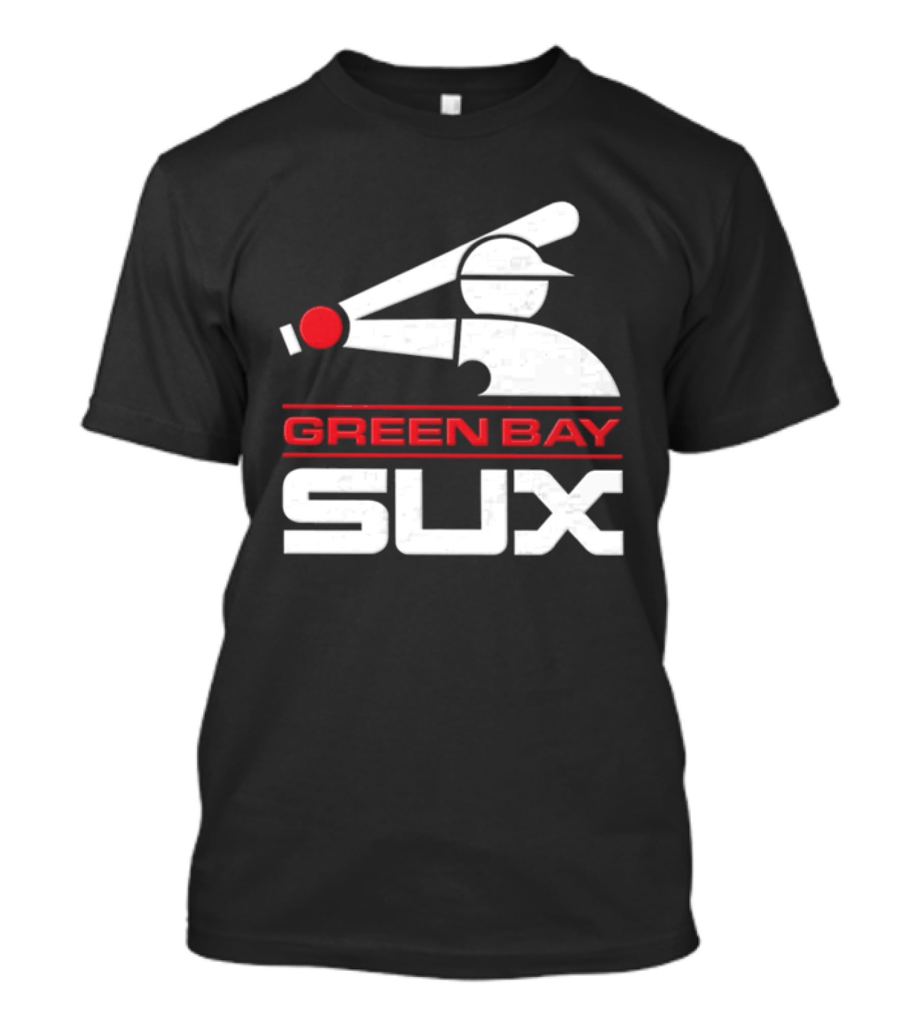 Green Bay Sux Chicago Political Baseball T-Shirt