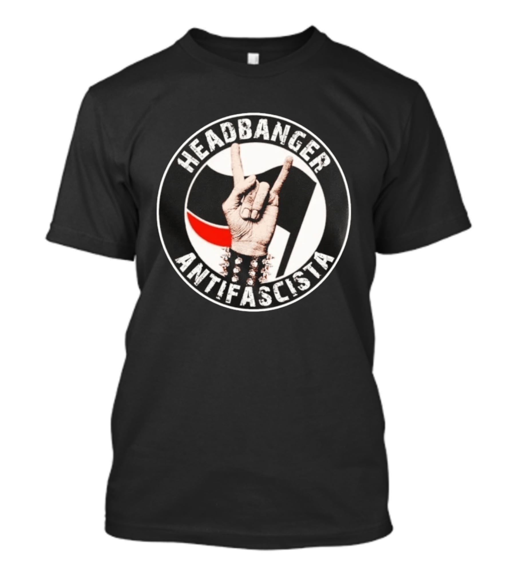 Headbanger Antifascista Antifa Heavy Metal Music T-Shirt