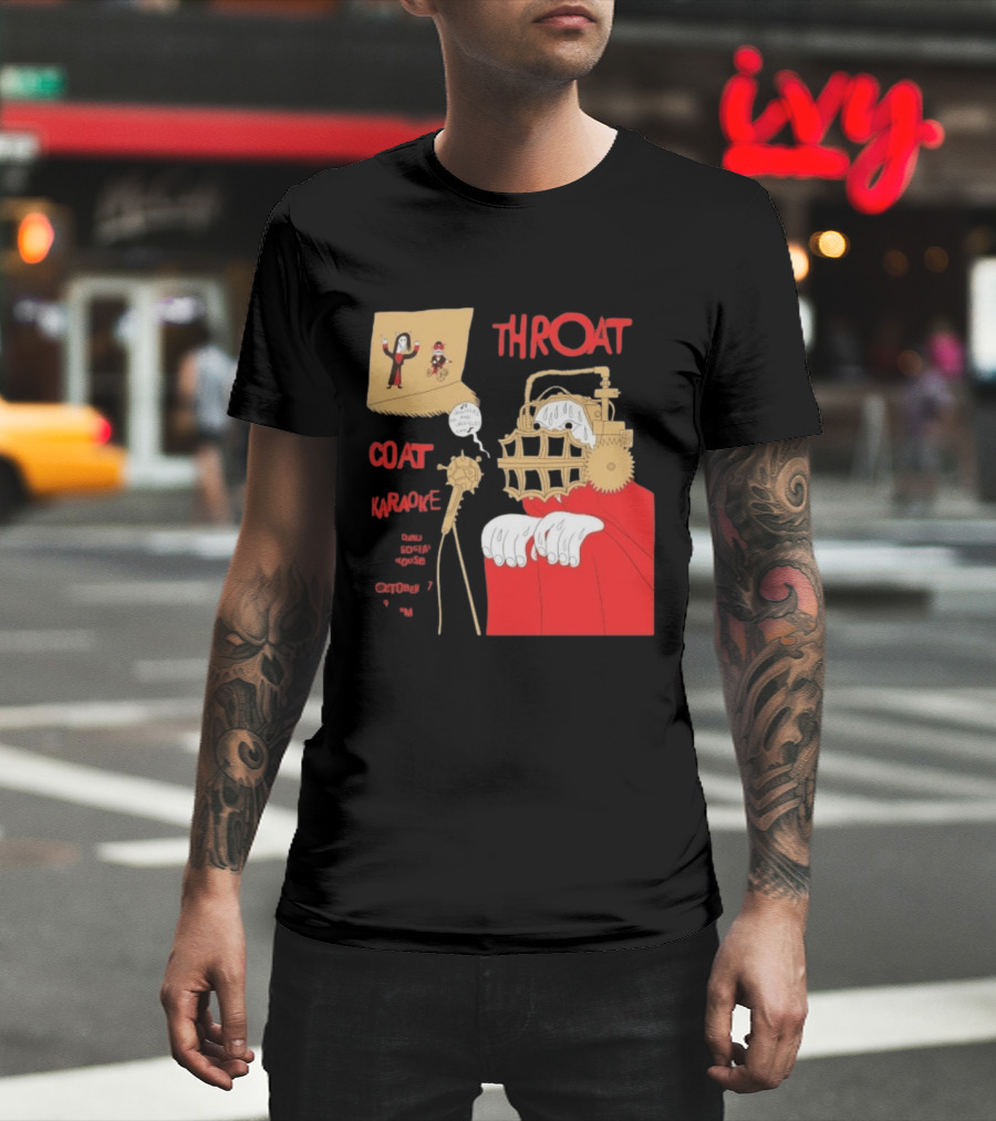 Throat Coat Karaoke Unique Style Danu Social House October 17 Fun T-Shirt