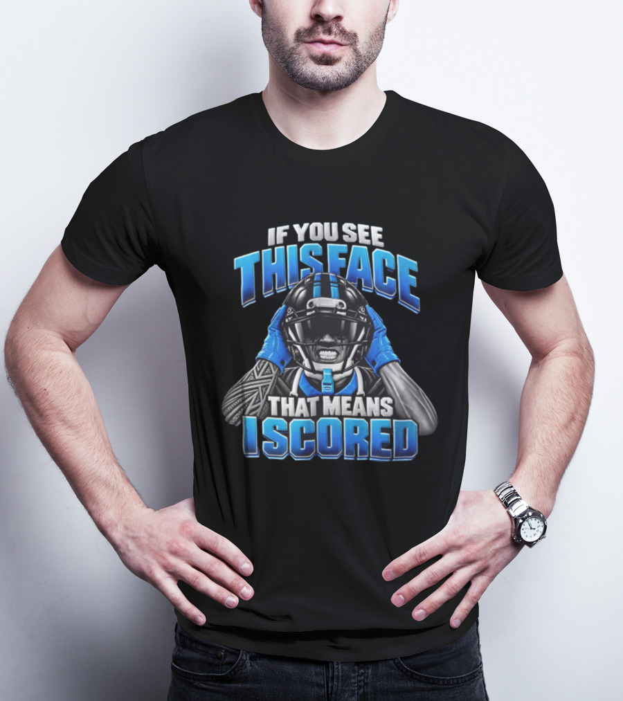 Xavier Legette Carolina Panthers This Face That Means I Scored T-Shirt