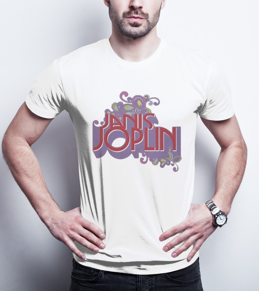 Janis Joplin Psychedelic Floral Rock Music T-Shirt