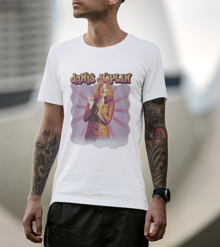 Janis Joplin Rock Legend Iconic Singer Image T-Shirt