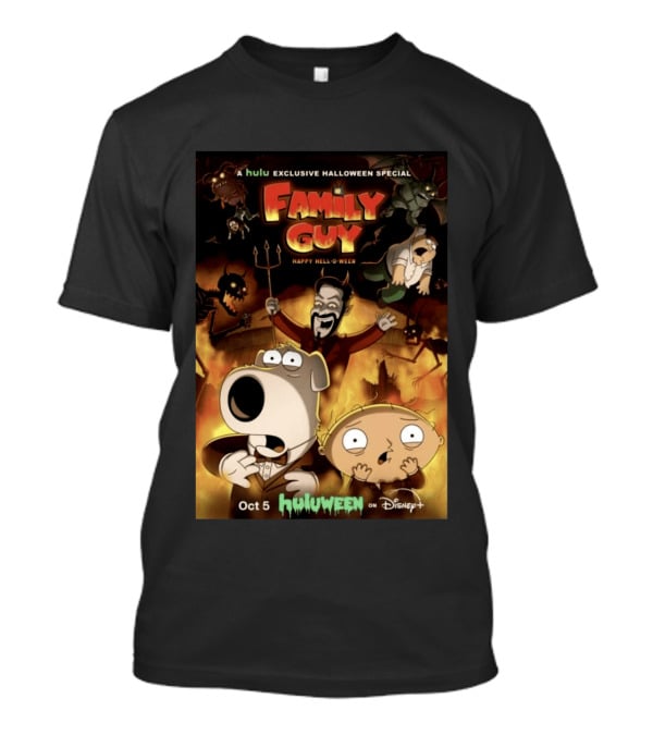 Hulu Exclusive Halloween Special Family Guy Happy Hell O Ween Oct 5 Huloween On Disney Plus T-Shirt