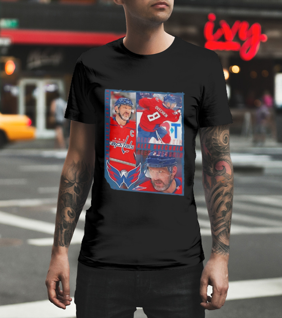 Alex Ovechkin Washington Capitals 8 NHL Hockey Legend Memorabilia T-Shirt