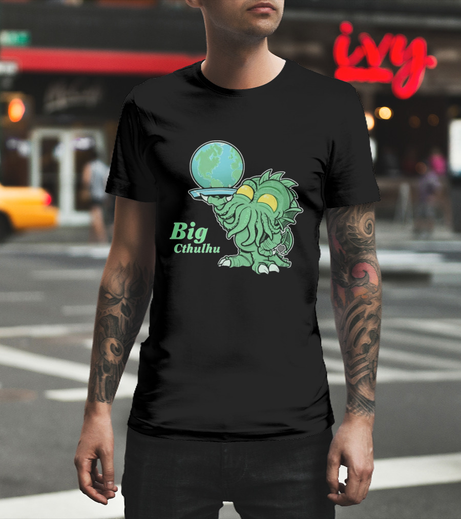 Big Cthulhu Holding The World Lovecraft T-Shirt
