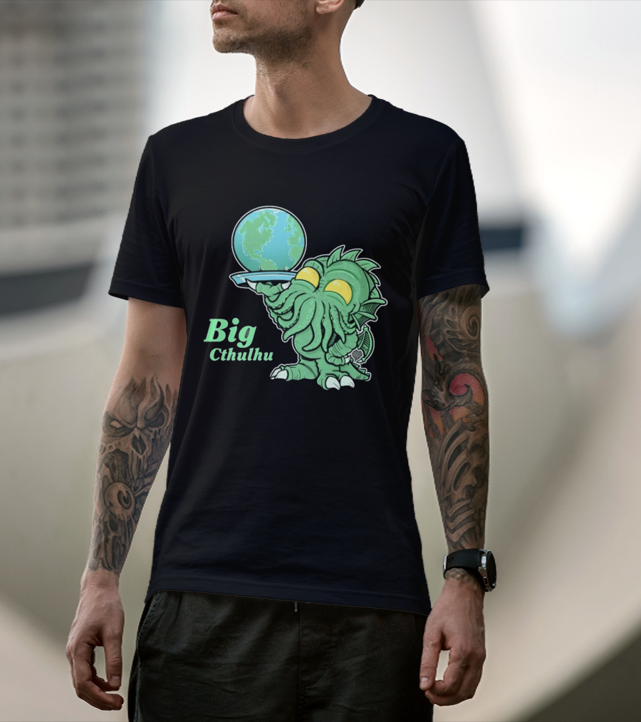Big Cthulhu Holding The World Lovecraft T-Shirt