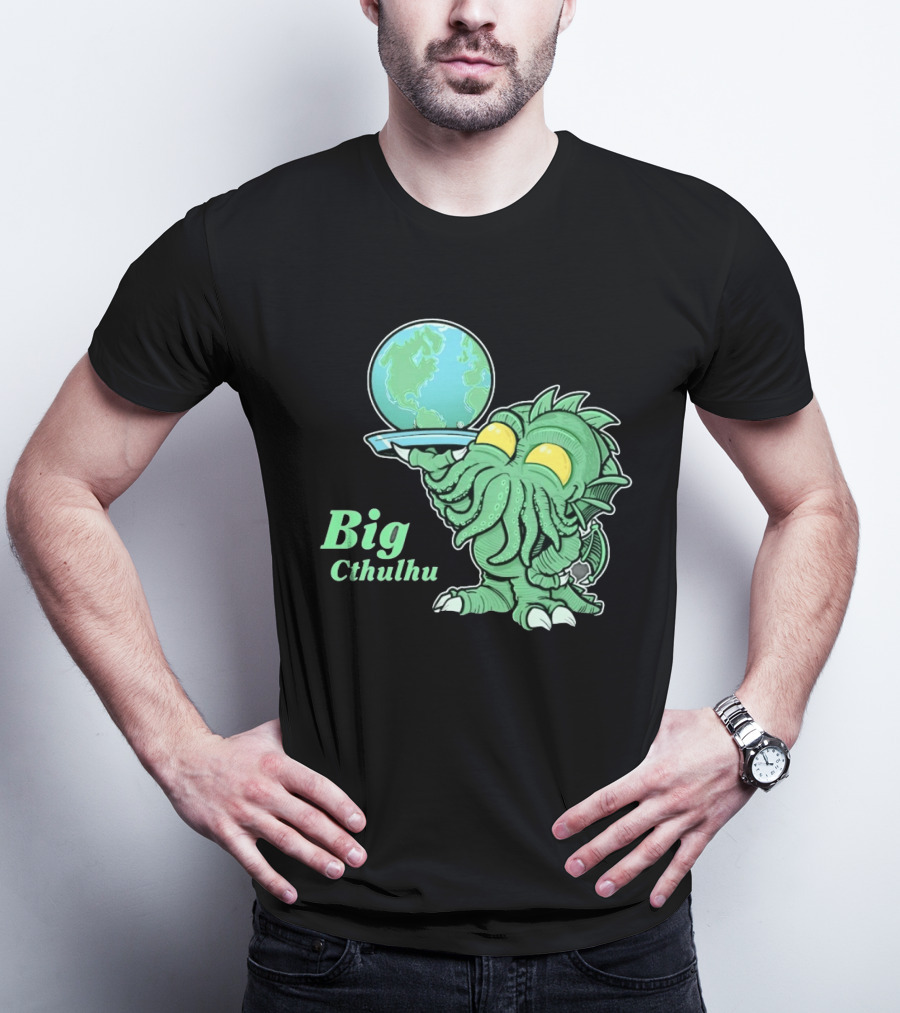 Big Cthulhu Holding The World Lovecraft T-Shirt