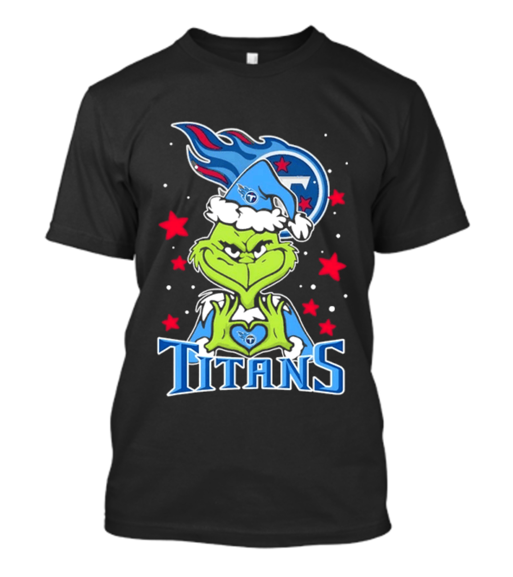 Grinch Tennessee Titans Christmas Licensed NFL Team Holiday T-Shirt