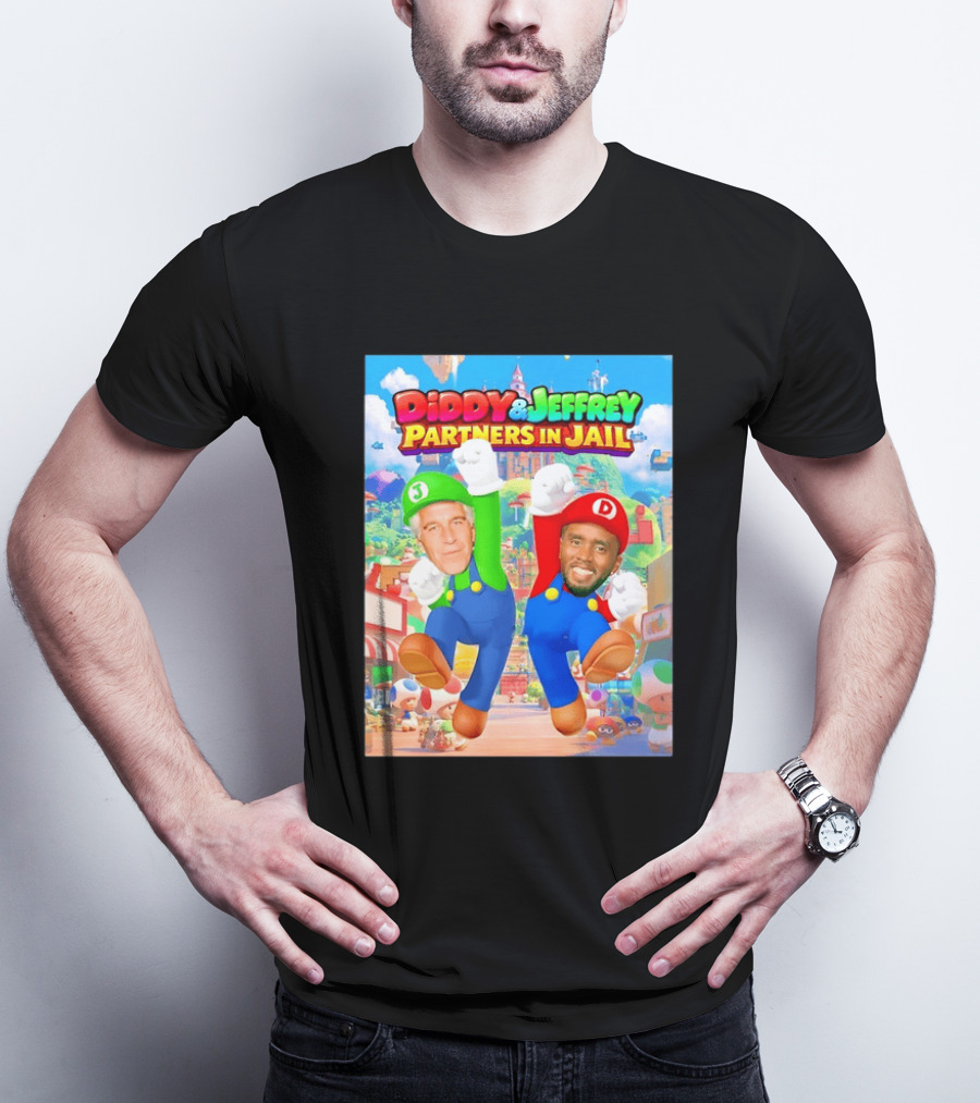 Diddy And Jeffrey Partners In Jail Super Bros Adventure T-Shirt