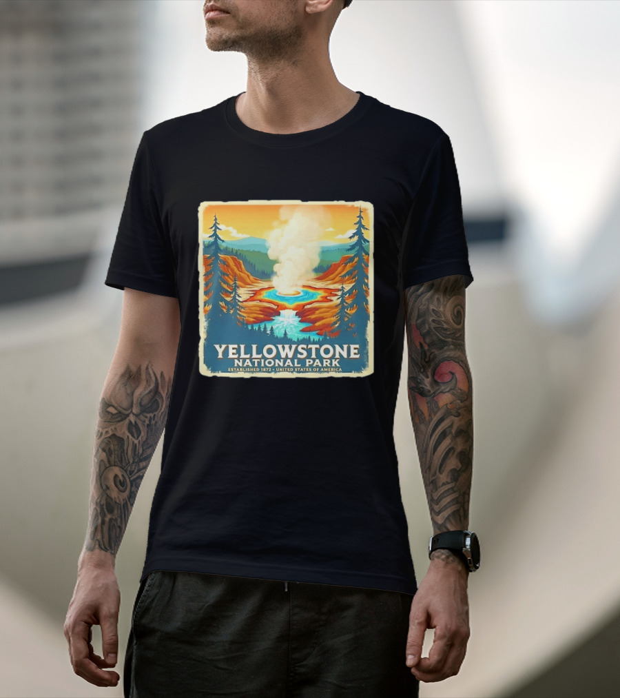 Yellowstone National Park Established 1872 United States Of America T-Shirt
