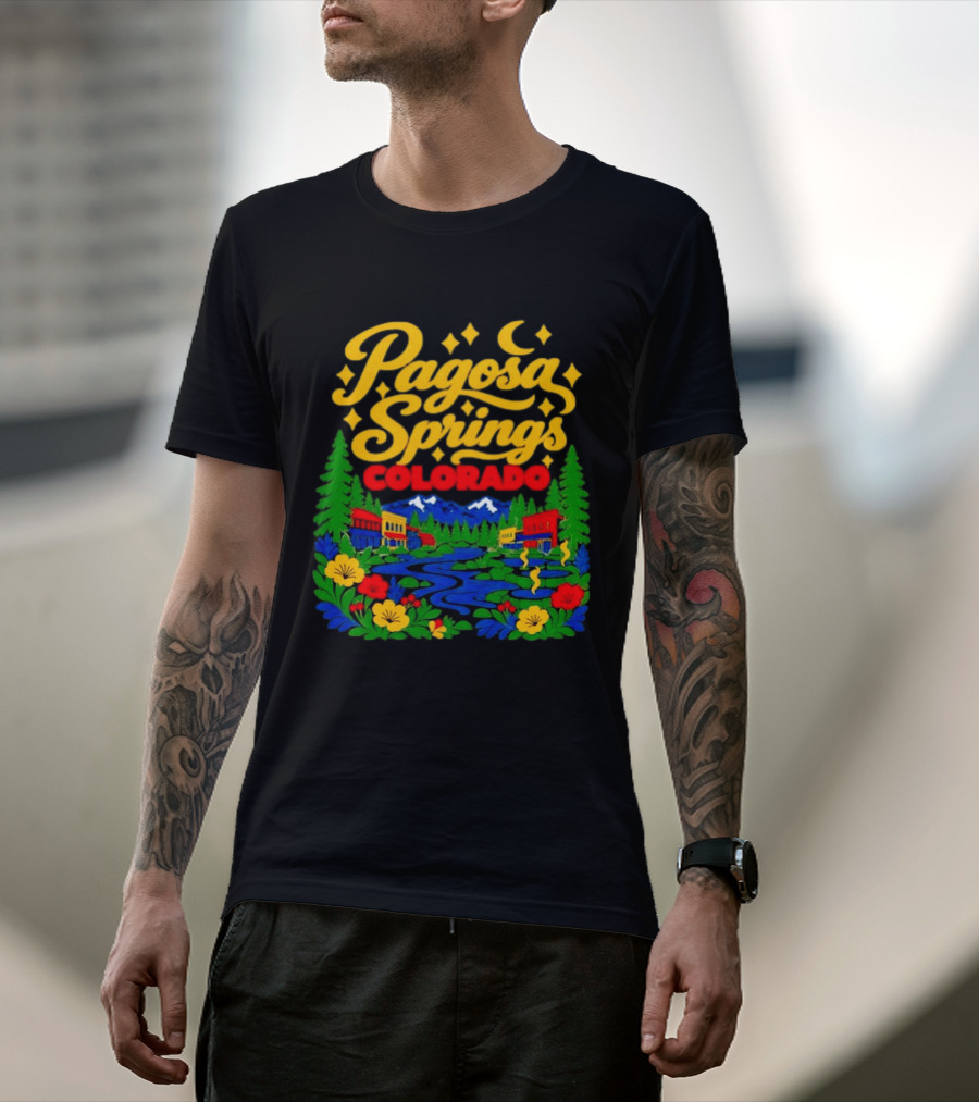 Pagosa Springs Colorado Scenic Nature And Village T-Shirt