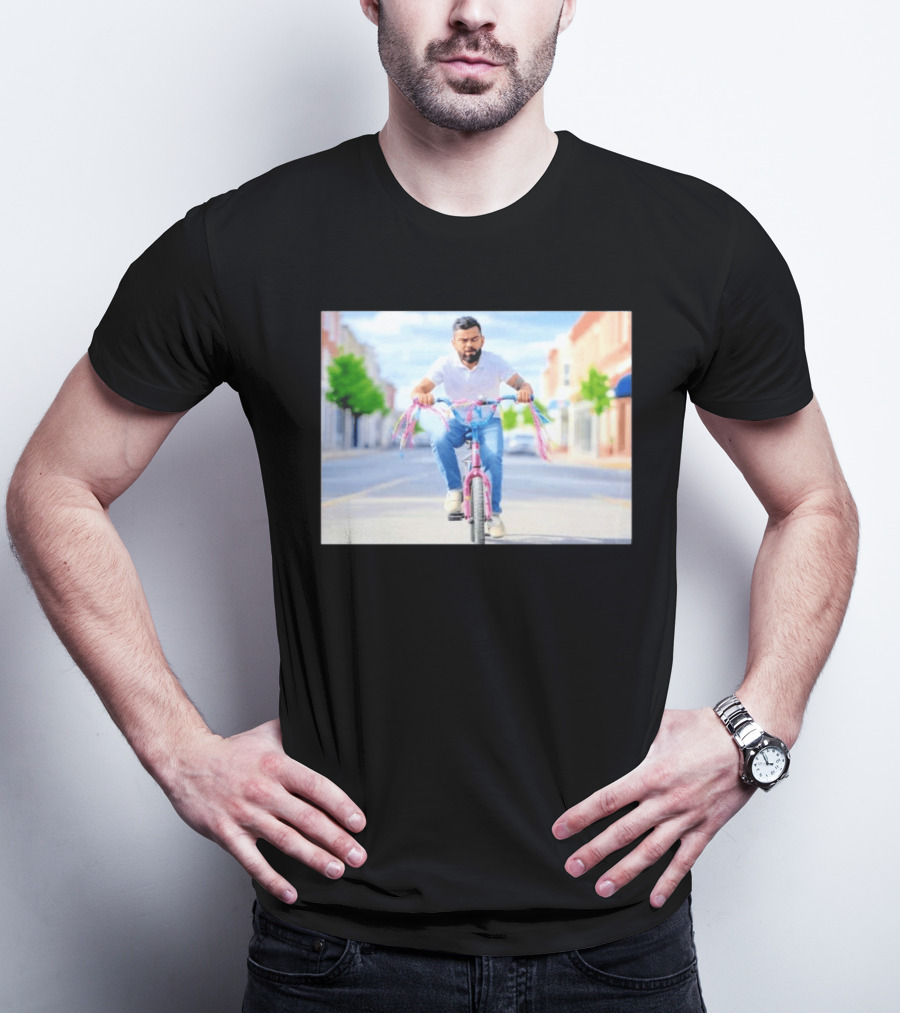 Virat Kohli Riding A Small Bicycle Cricket T-Shirt