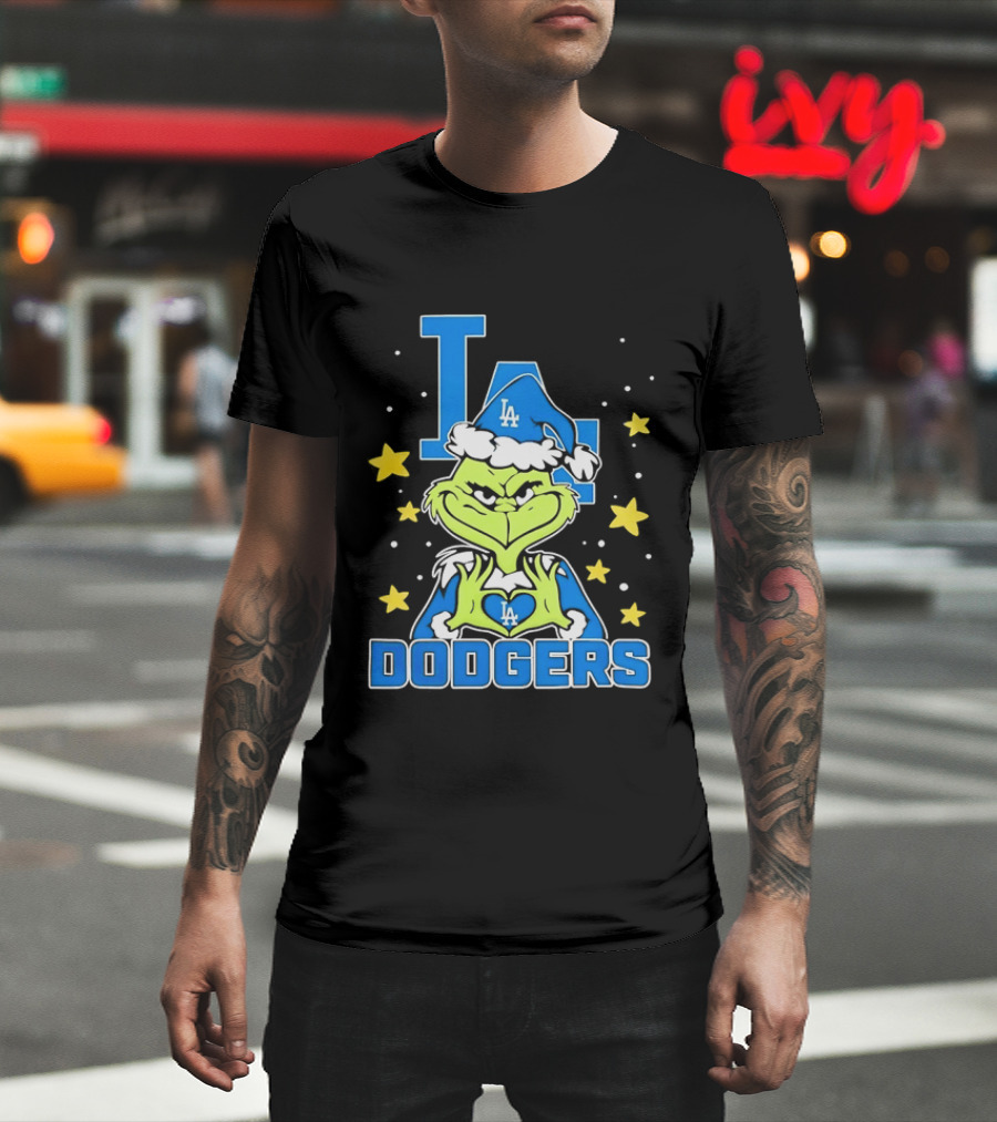Grinch Los Angeles Dodgers Christmas 2026 Love LA Dodgers T-Shirt