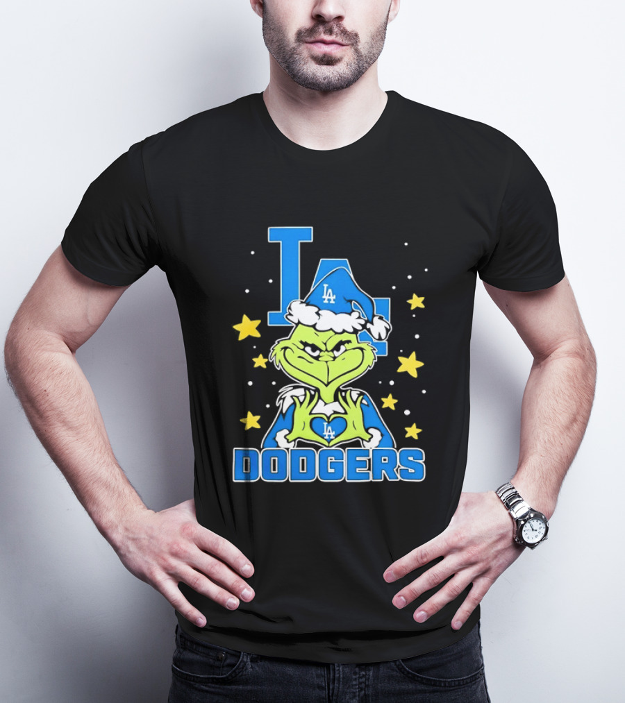 Grinch Los Angeles Dodgers Christmas 2026 Love LA Dodgers T-Shirt