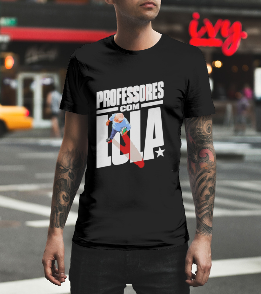 Professores Com Lula Brazil Politics PT Star T-Shirt