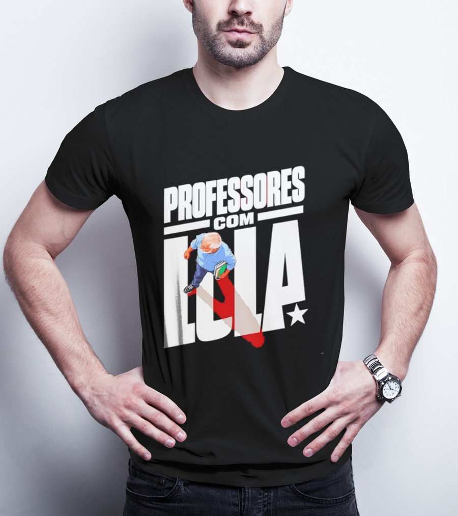 Professores Com Lula Brazil Politics PT Star T-Shirt