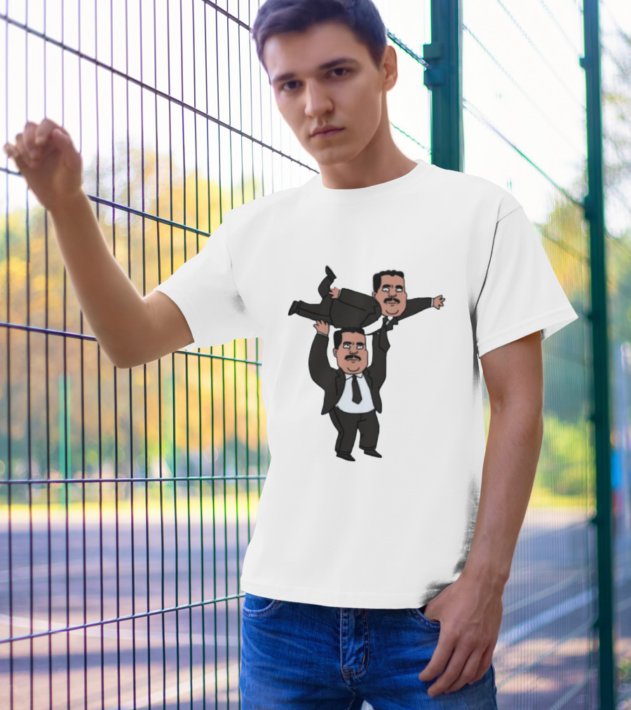 Guillermo Rodriguez Cartoon Lifting Himself Jimmy Kimmel Live T-Shirt