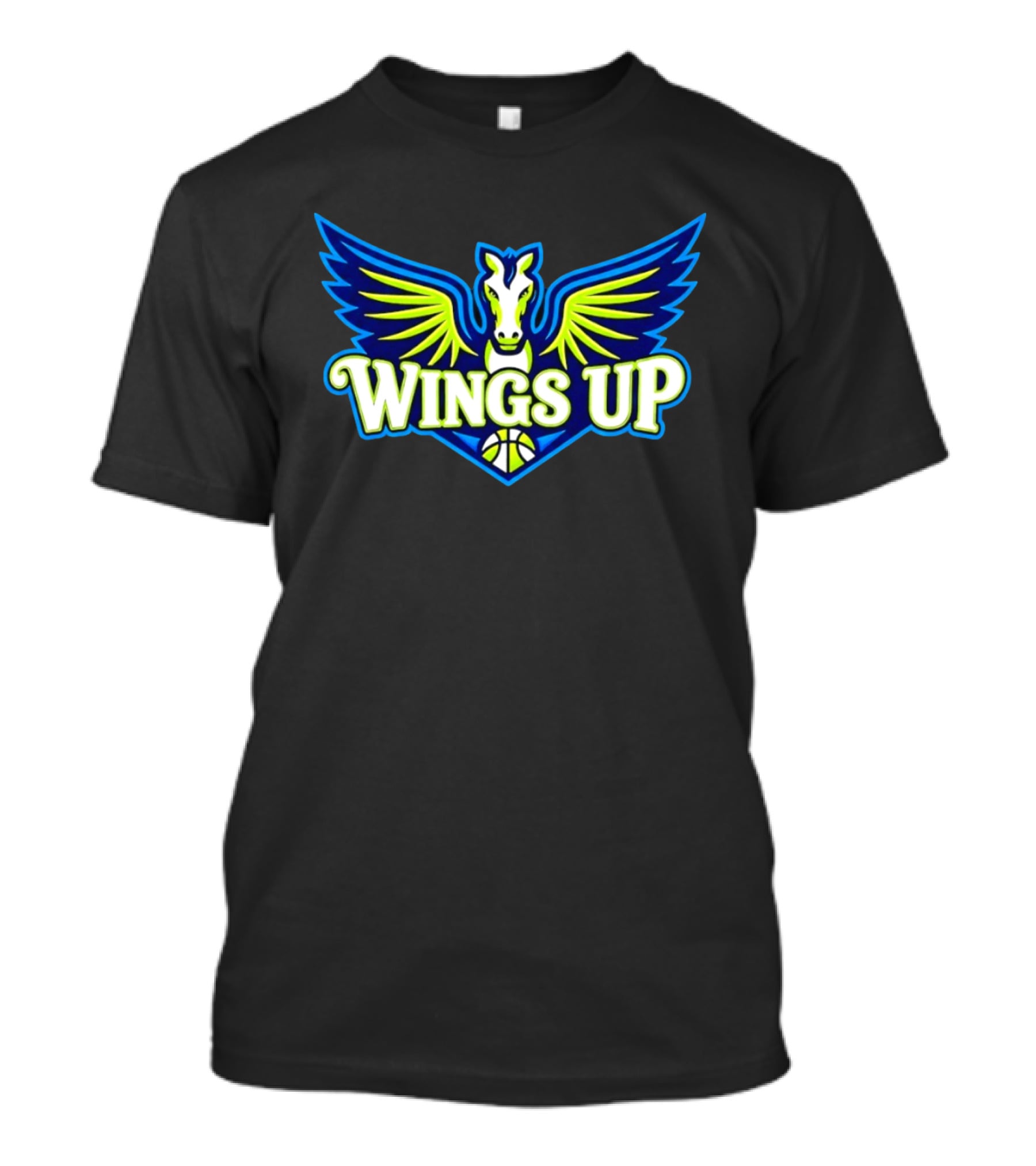 Wings Up Dallas Wings Basketball Game Day 2026 Pegasus T-Shirt