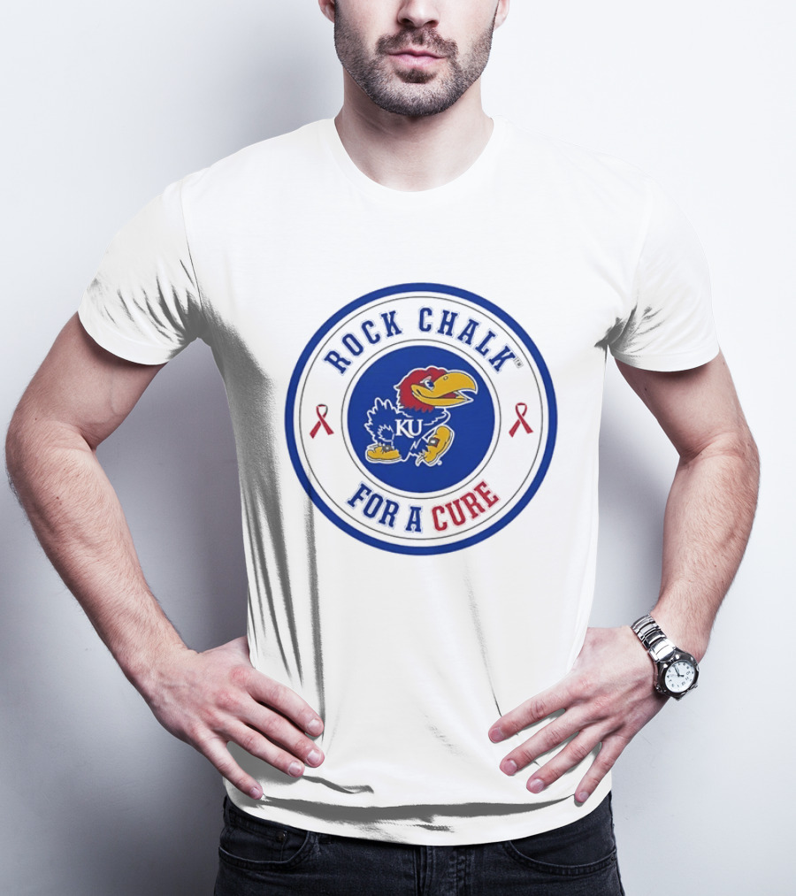 Rock Chalk KU Jayhawks For A Cure T-Shirt